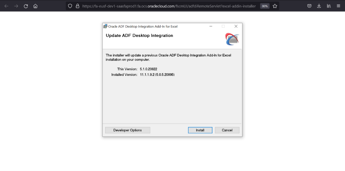 Financial Services and Budget - Installing ADFDI (for Excel Spreadsheet ...